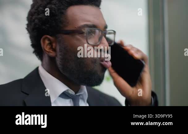 Angry stressed authority African American man business guy male ...