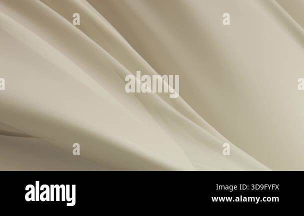 Soft yellow cream fabric flowing gracefully air creating elegant ...