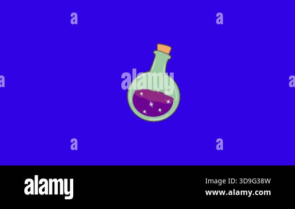 Potion animation on chroma key Stock Video Footage - Alamy