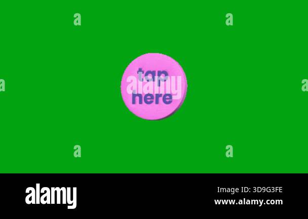 Tap call to action animation on chroma key Stock Video Footage - Alamy