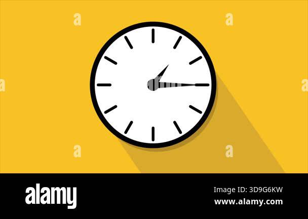 60 Second alarm clock illustration animation for deadline reminders and ...