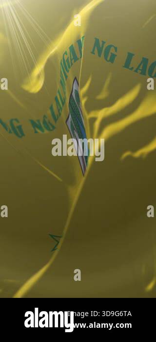 Flag of Laguna, Philippines. Loop. 4K Vertical Stock Video Footage - Alamy