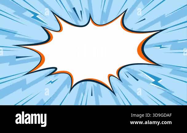 Explosive orange and red comic book style background with a burst ...