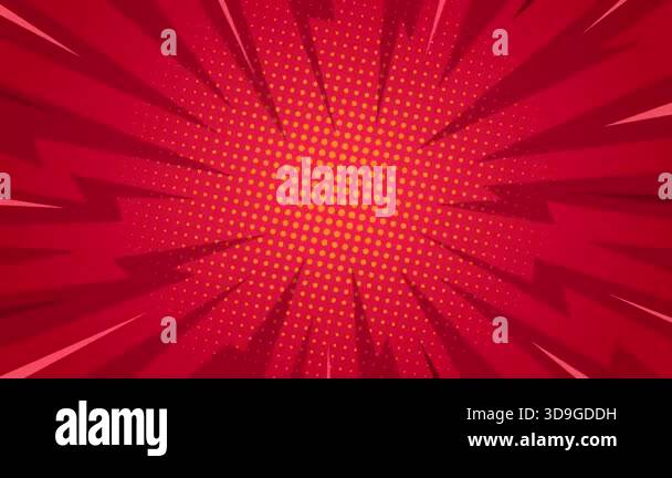 Explosive orange and red comic book style background with a burst ...