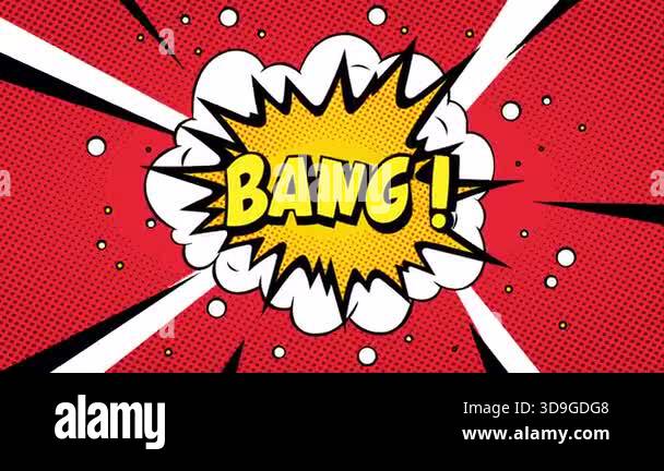 Explosive orange and red comic book style background with a burst ...