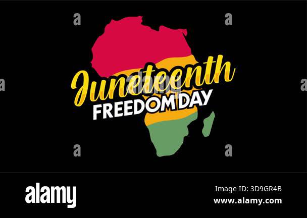 Happy Juneteenth Freedom Day to the Black community Stock Video Footage - Alamy