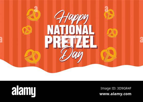 Happy National Pretzel Day with delicious pretzels Stock Video Footage ...