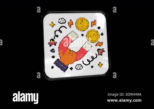 Money Magnet - Animated Floating Business Sticker, Transparent Alpha ...