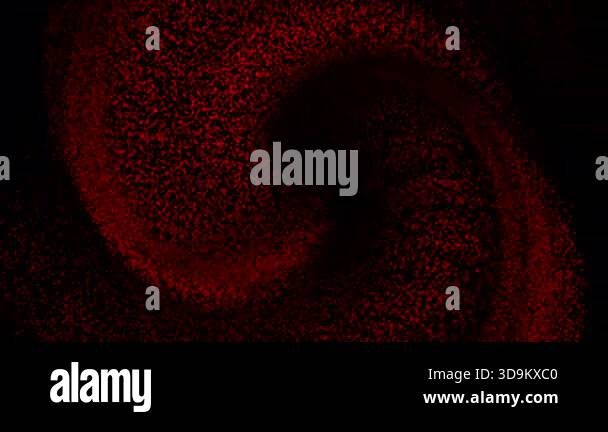 deep red spiral vortex of particles on black visual motif for horror ...