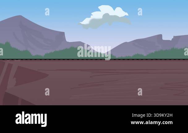 a beautiful Bridge on Cliff with rail tracks background Stock Video ...