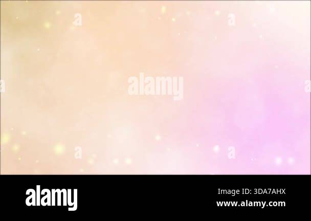 A warm pastel gradient background with soft glowing particles drifting ...