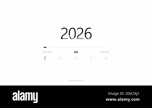 2026 Loading Animation Modern Progress Bar Countdown, Smooth Year ...