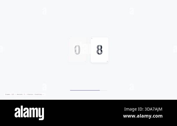 Modern Minimal Countdown Timer Animation | Clean Flip Clock Timer | 10 ...