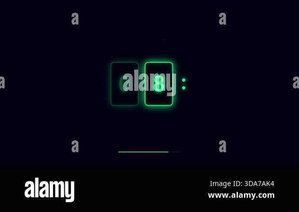 Modern Minimal Countdown Timer Animation | Clean Flip Clock Timer | 10 ...