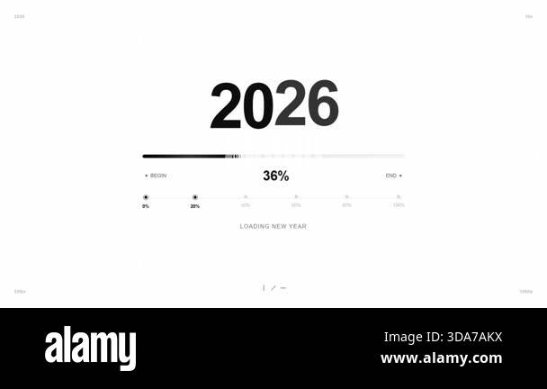 2026 Loading Animation Modern Progress Bar Countdown, Smooth Year ...