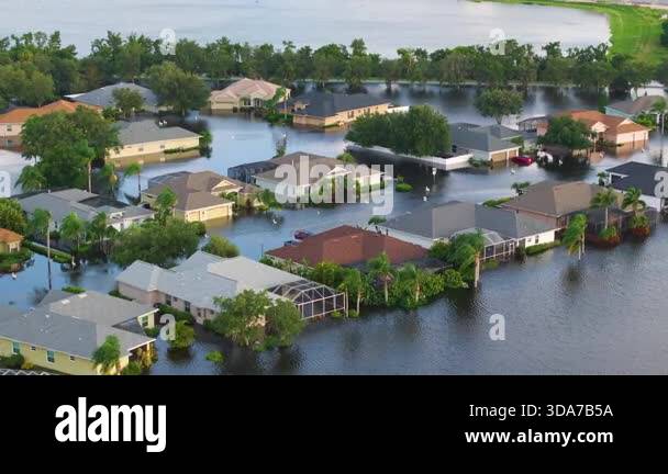 Flooding in Florida caused by tropical storm from hurricane rainfall ...