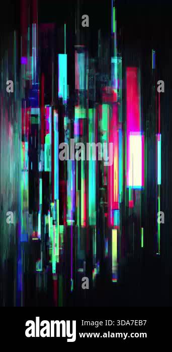 Corrupted video frame flickering with RGB noise. High quality 4k ...