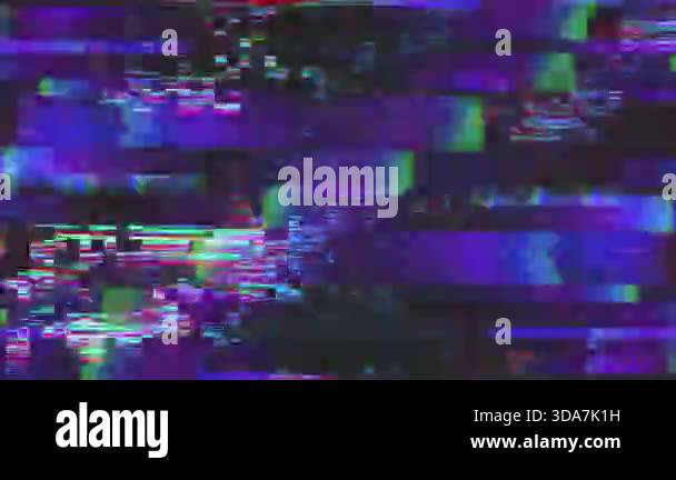 colorful rgb glitch retro effect, concept of problem, flaw, malfunction ...