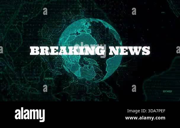 4K Breaking News Background Animation with Blue Light Motion Stock ...