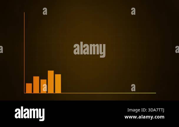 Financial data and diagrams showing a steady increase in profits yearly ...