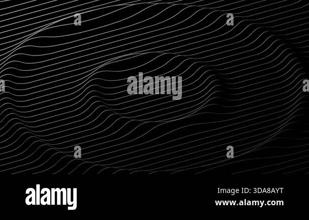wavy lines on a black background loop animated Stock Video Footage - Alamy