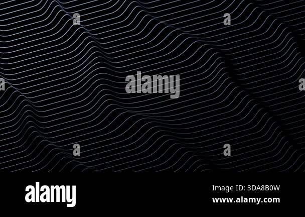 wavy lines on a black background loop animated Stock Video Footage - Alamy