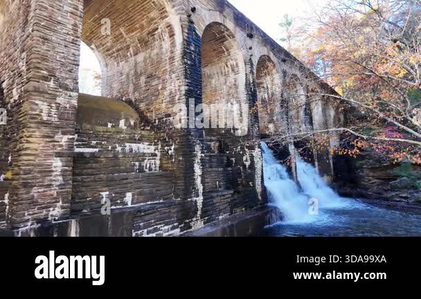 Byrd Creek Dam a historic stone dam from the 1930s, one of the largest ...
