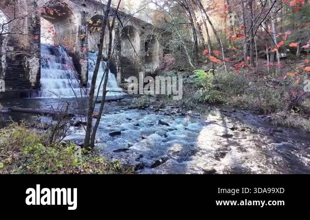 Byrd Creek Dam a historic stone dam from the 1930s, one of the largest ...