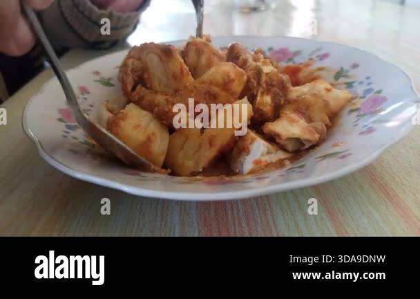 Traditional Bandung siomay and batagor served fresh with rich peanut ...