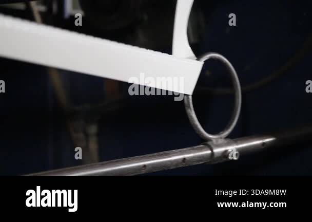 Plastic recycling facility producing polyethylene bag products. Close ...