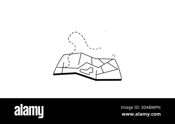 Abstract navigation symbol representing directions and map-based ...