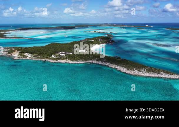Exuma Skyline At Exuma Islands In Black Point Bahamas. Beach Landscape ...