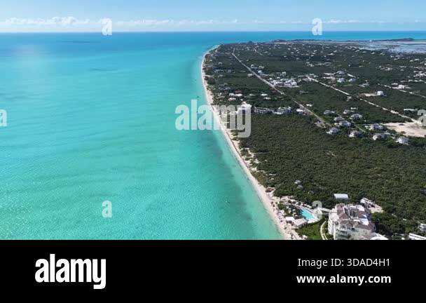 Long Bay Beach At Turks And Caicos In Overseas Territory United Kingdom ...