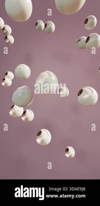 Eyes 3D loop reaction animation Stock Video Footage - Alamy