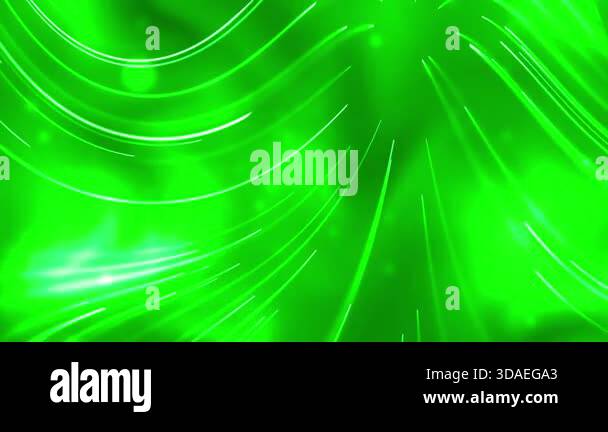 experience a mesmerizing green abstract animation with glowing light ...