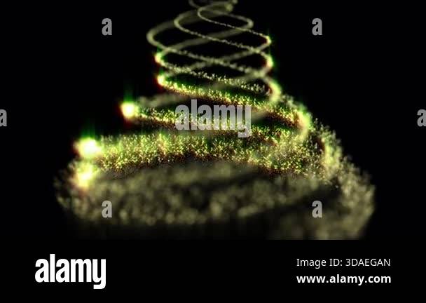 Magic Christmas Particles Spin Forming into Tree Intro Stock Video ...