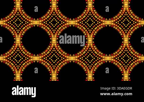 Vibrant Glowing Mandala Dot Pattern With Symmetrical Circles and ...