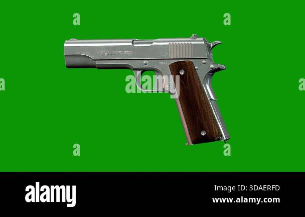 green gun on green background Stock Video Footage - Alamy