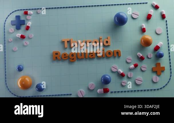 thyroid health symbols, medical visuals for hormone regulation ...