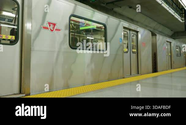 Toronto, Canada, 20 October 2025: TTC subway train departing from ...