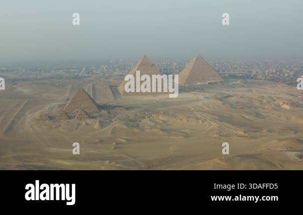 Aerial footage showcasing the pyramids of Giza captures a stunning ...