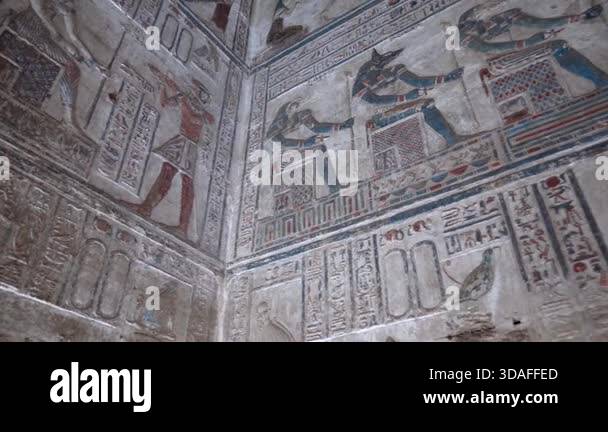 Explore the famous hieroglyphic carving at the Temple of Hathor in ...