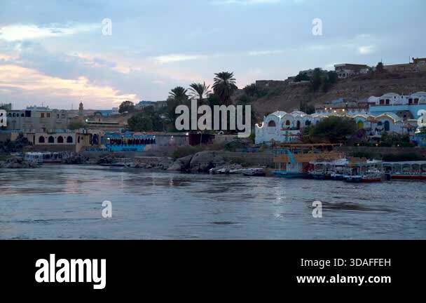 Explore the breathtaking view of the Nile River in Aswan, Egypt, where ...