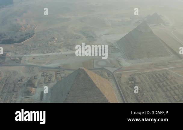 Experience an aerial view of the pyramids of Giza captured by drone ...