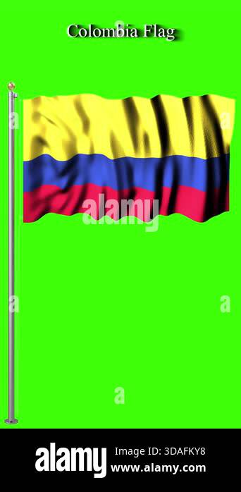 Colombia Flag 4K Animation Vibrant Tricolor in Motion Stock Video ...