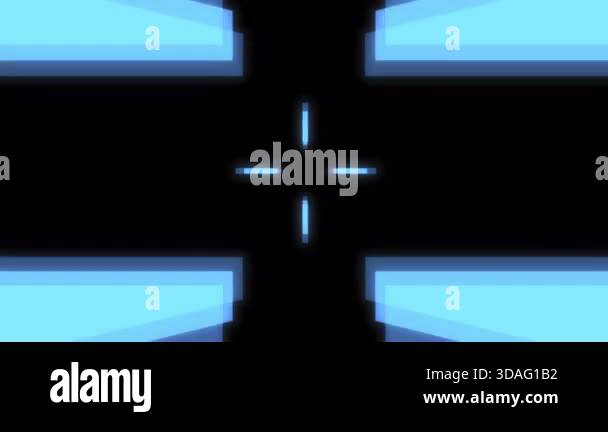 HUD Radar Lock On Target Loop Bold Blue Animation Loop Stock Video ...