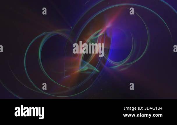 Smooth Moving Glow Lines and Circles Loop Bright Animation Abstract ...