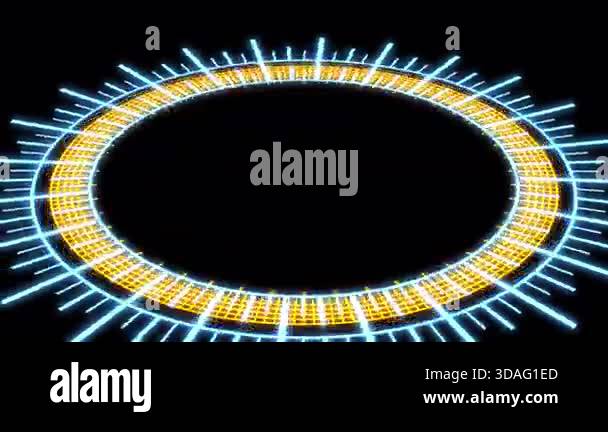 3D Circle Radial Tribal Geometric Patterns X60 Degrees XL Blue Yellow ...