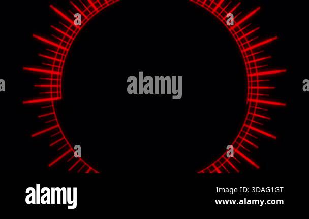 HUD Radial Patterns Speedometer M Red Animation Loop Stock Video ...