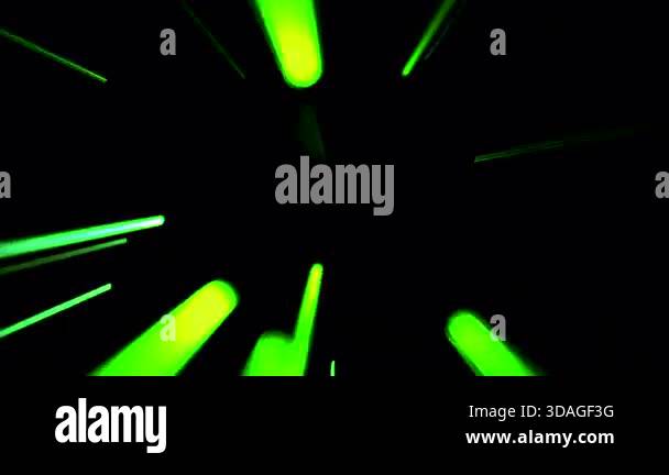 Flashing Laser Light Shows Glowing Green Loop Animation Abstract ...